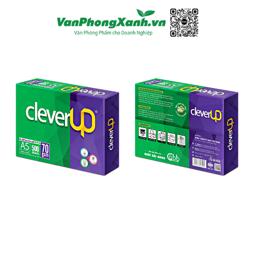 Giấy in A5 CleverUp, 70g/m2 - Ream - gardnervn