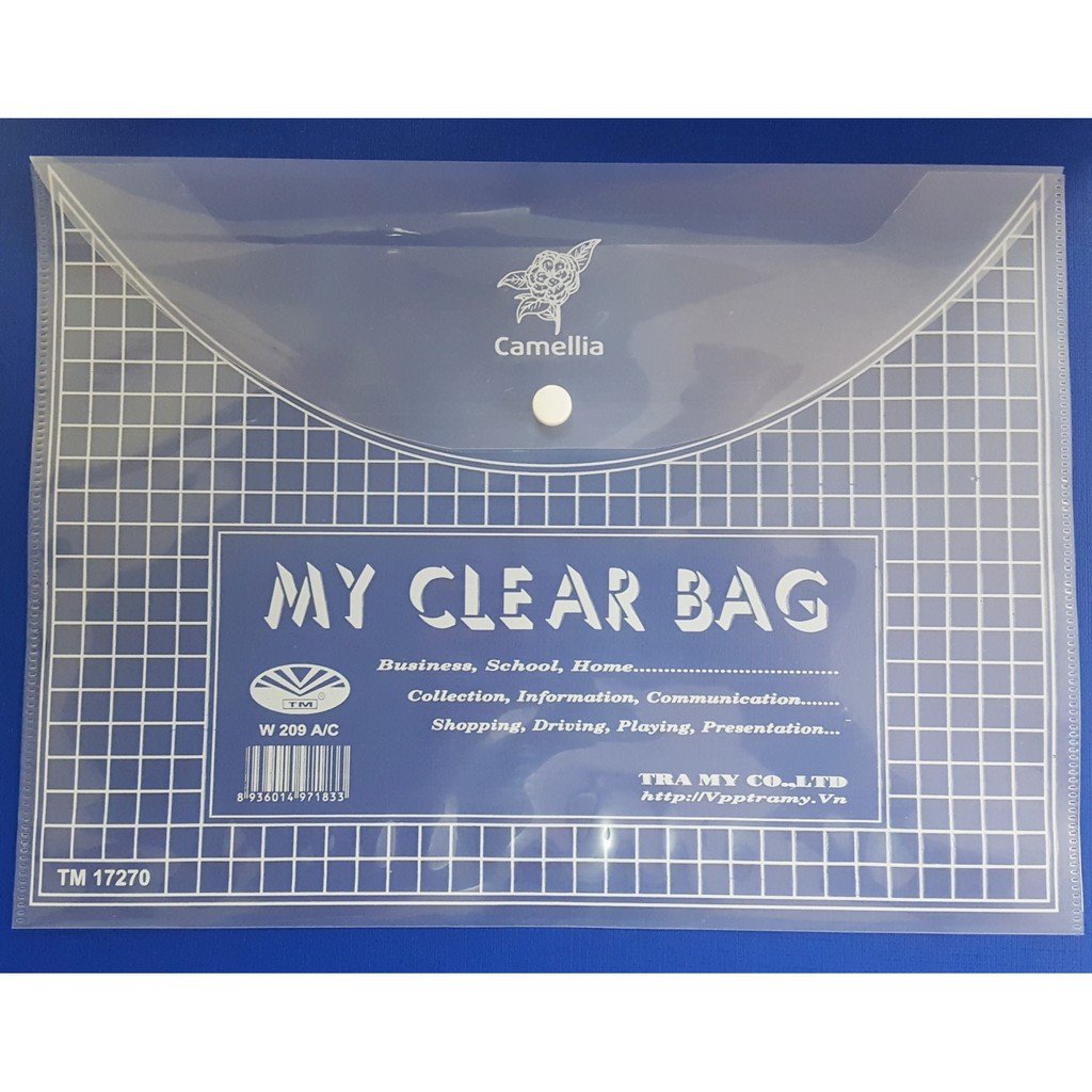 Túi khuy bấm ( Clear bag) khổ A4 Dày - Cái - gardnervn