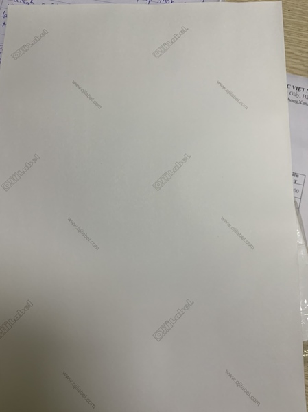 Giấy decan a4 đế trắng dày 1 mặt bóng Oji Label ( 100 tờ) - Tập - gardnervn
